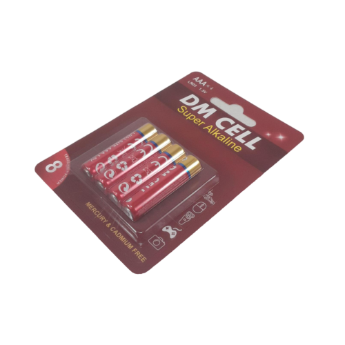 باتری نیم قلمی 1.5v سوپرآلکالاین DM CELL | کارت 4 عددی - فروشگاه اینترنتی پاورالکترا